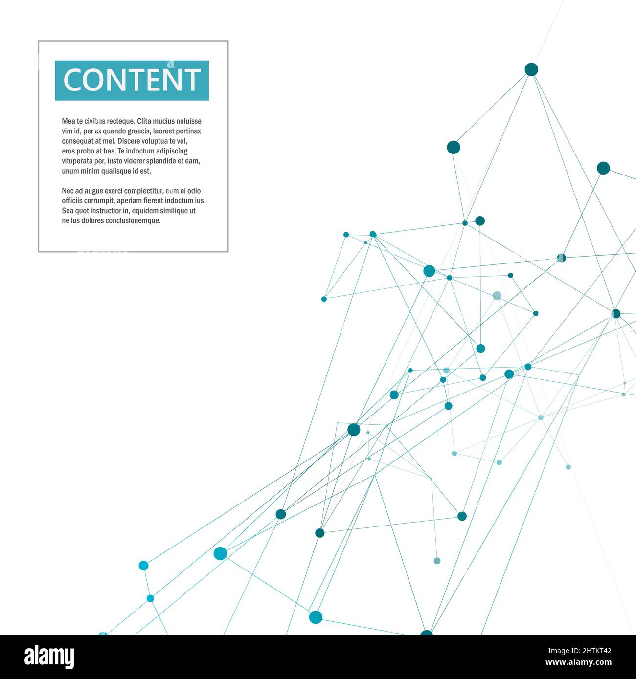 Vector molecule background and blue connection dots and lines Stock ...
