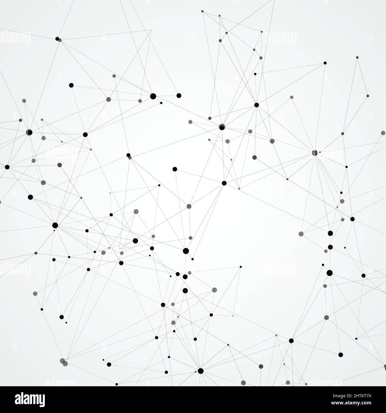Technology polygonal science background with connecting dots and lines ...