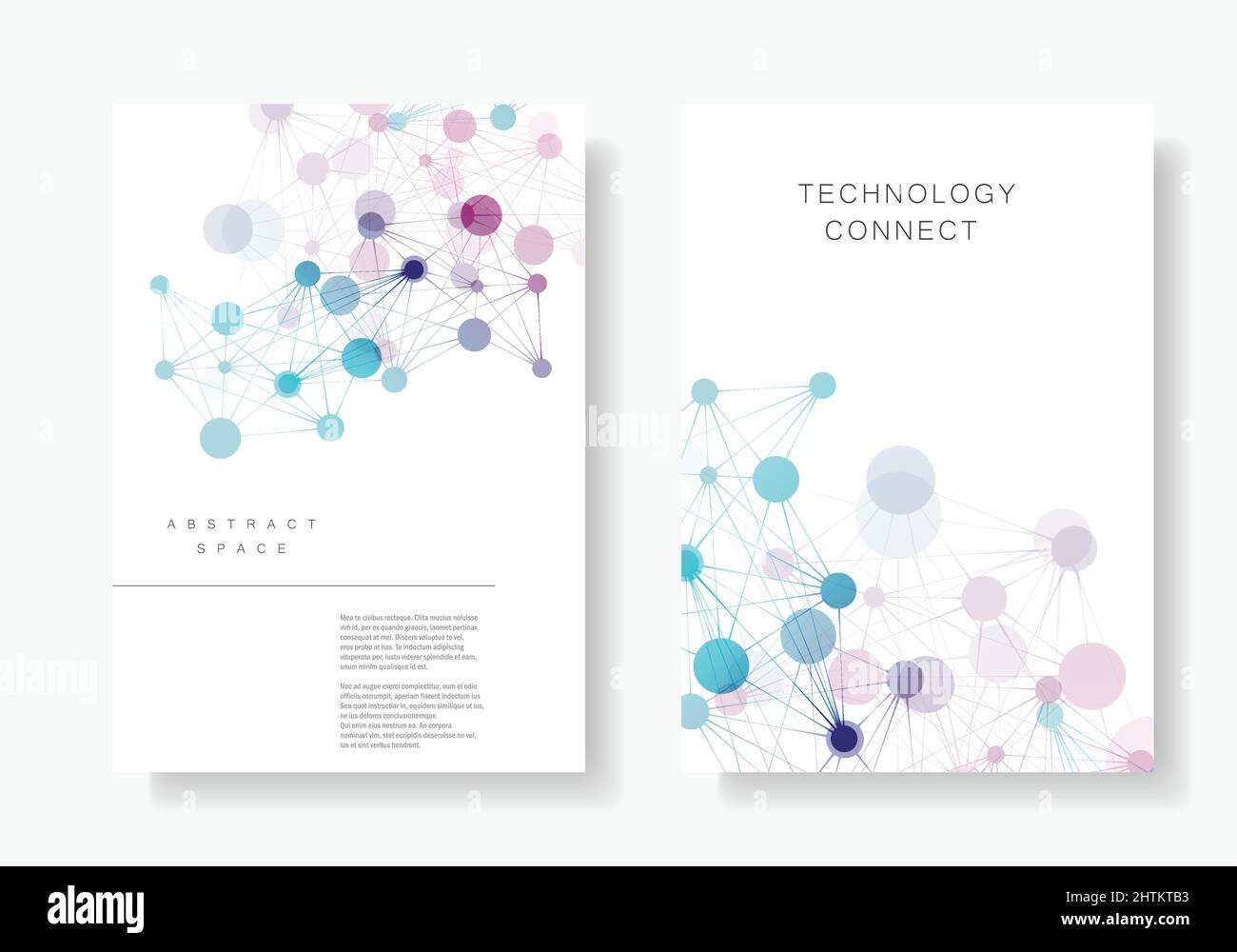 Modern geometric templates with connected lines and dots technology ...