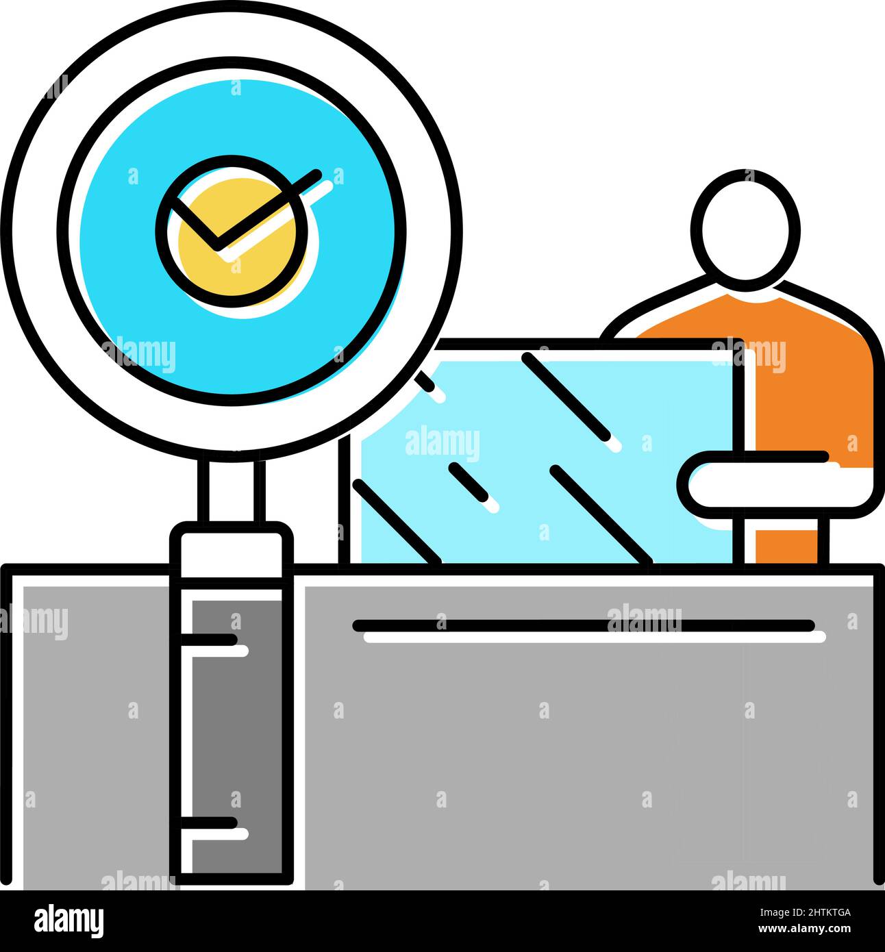 quality testing glass production color icon vector illustration Stock ...