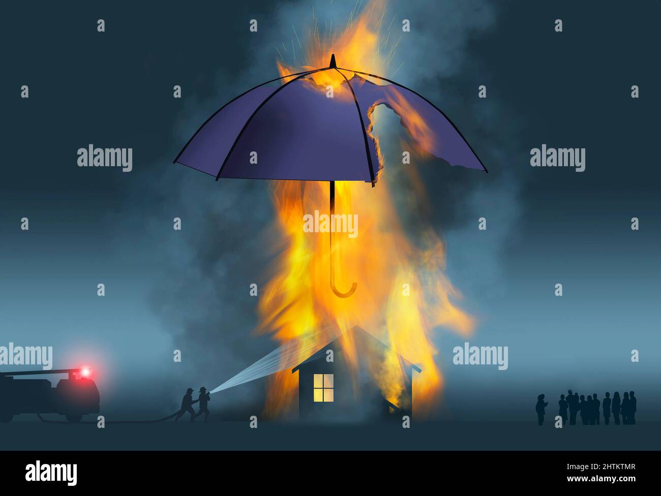 Umbrella destroyed by wind hi-res stock photography and images - Alamy