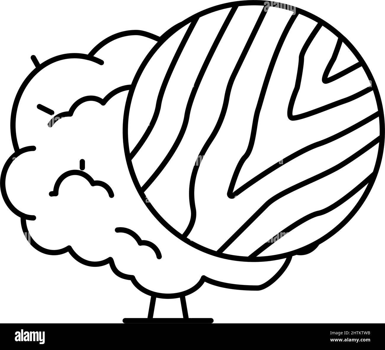 Walnut outline icon fruit Stock Vector Images - Alamy