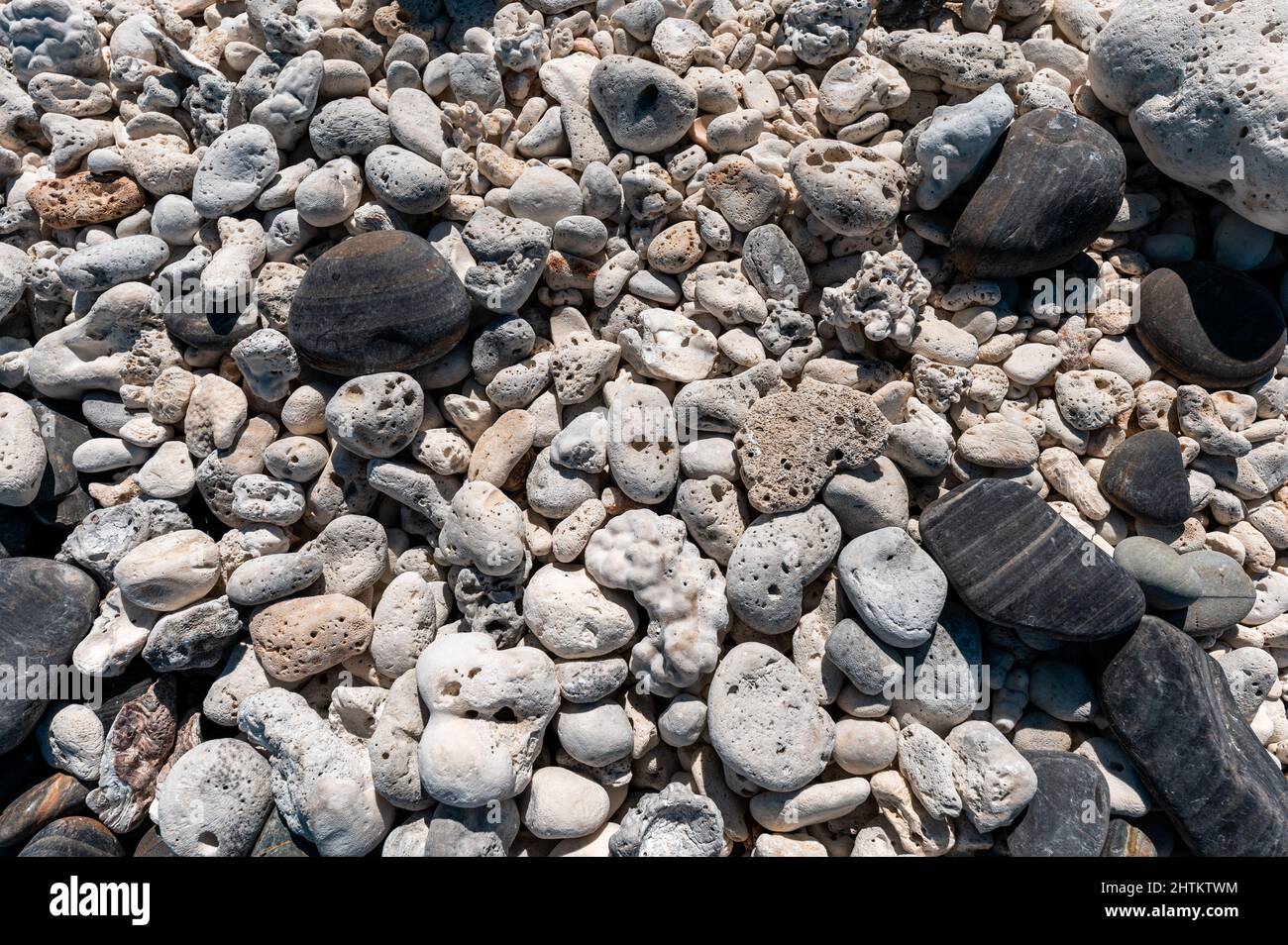 Weathered coral and stone on the beach at Beauty stone, Koh Hin Ngam ...
