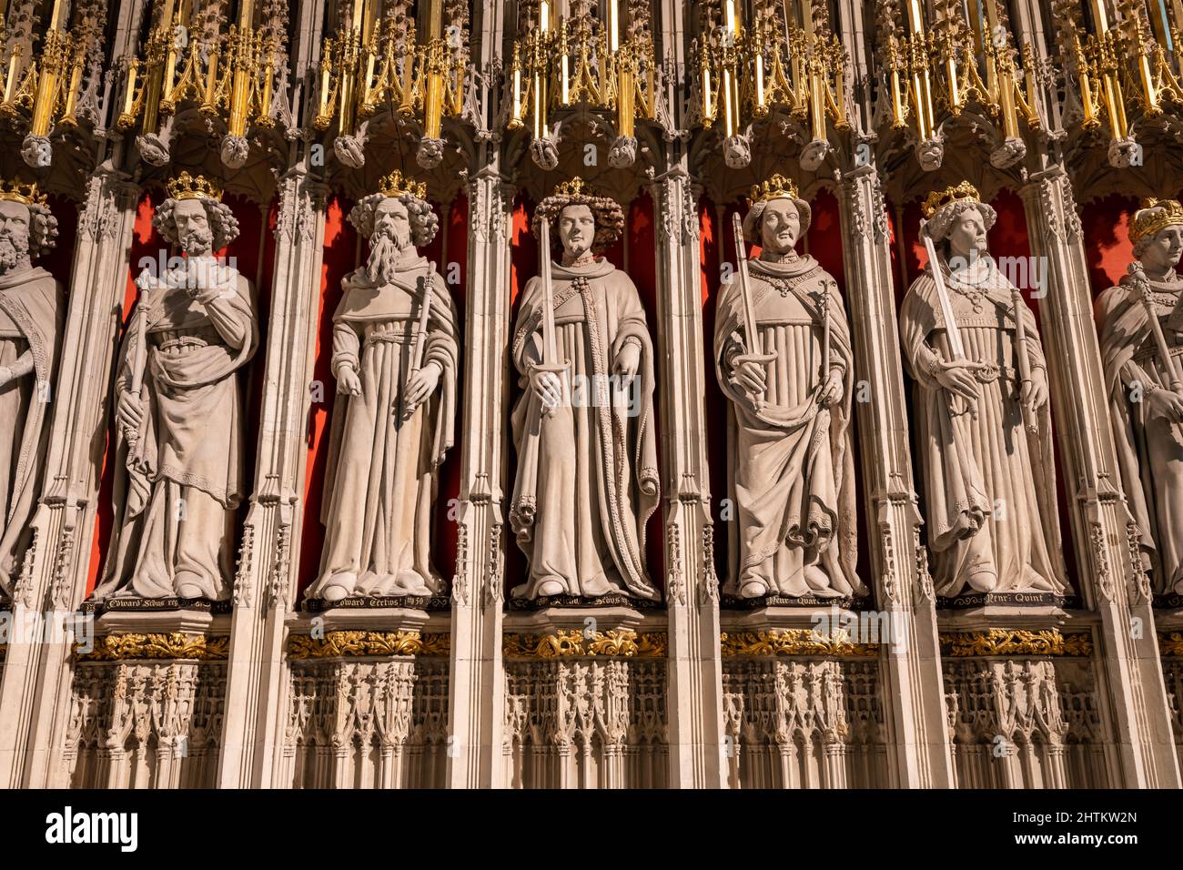 York.Yorkshire.United Kingdom.February 14th 2022.The choir screen in ...