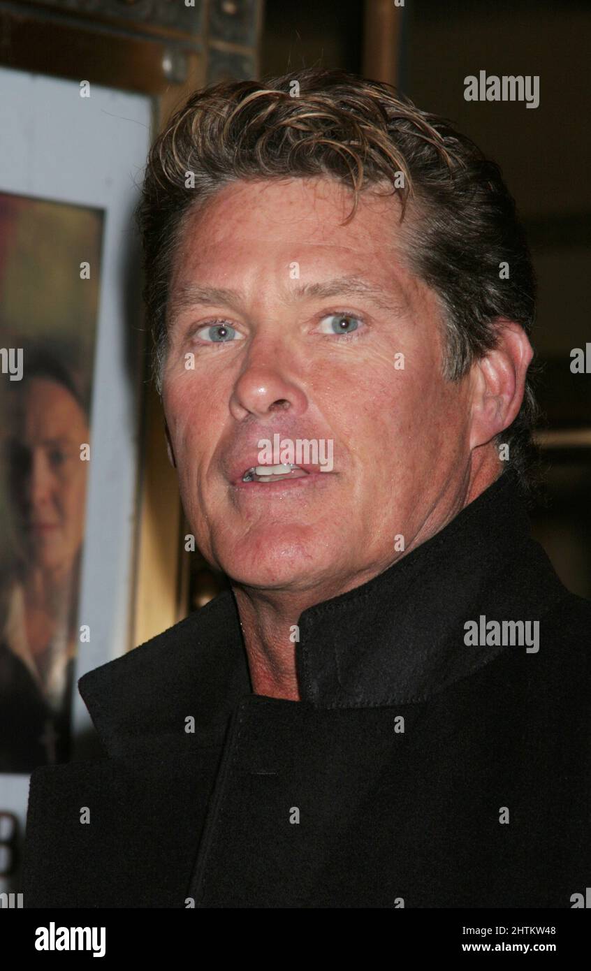 David Hasselhoff attends the Opening Night of "Doubt" at the Walter ...