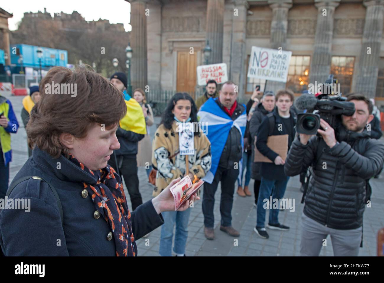 Russian burning passport hi-res stock photography and images - Alamy