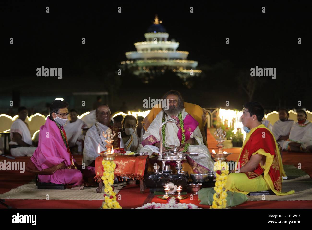 Bengaluru, Karnataka, March 1, 2022: Art of Living Founder Sri Sri Ravi ...