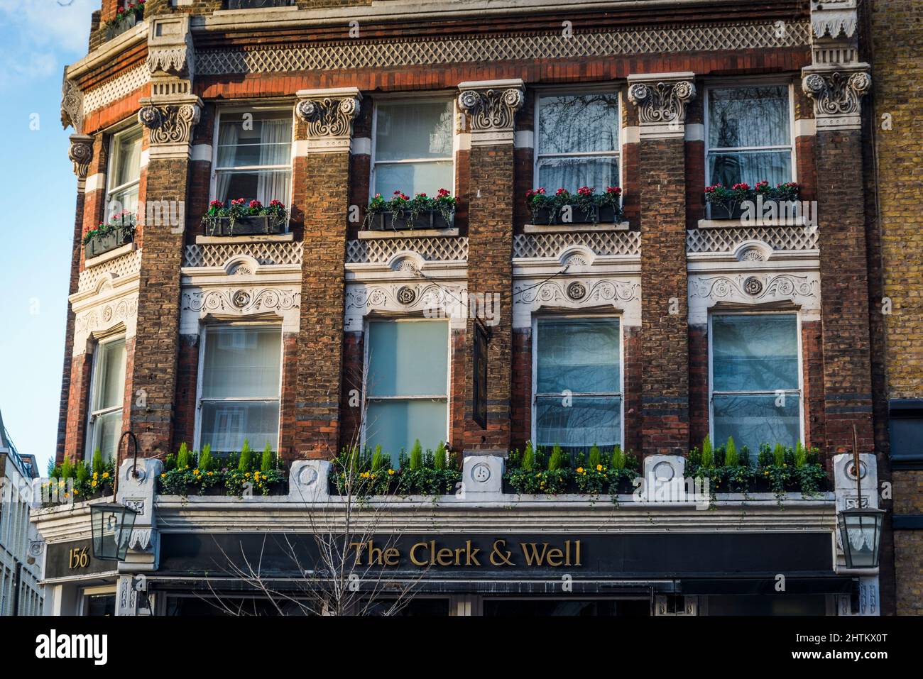 The Clerk and Well traditional pub in Clerkenwell, London, England, UK ...