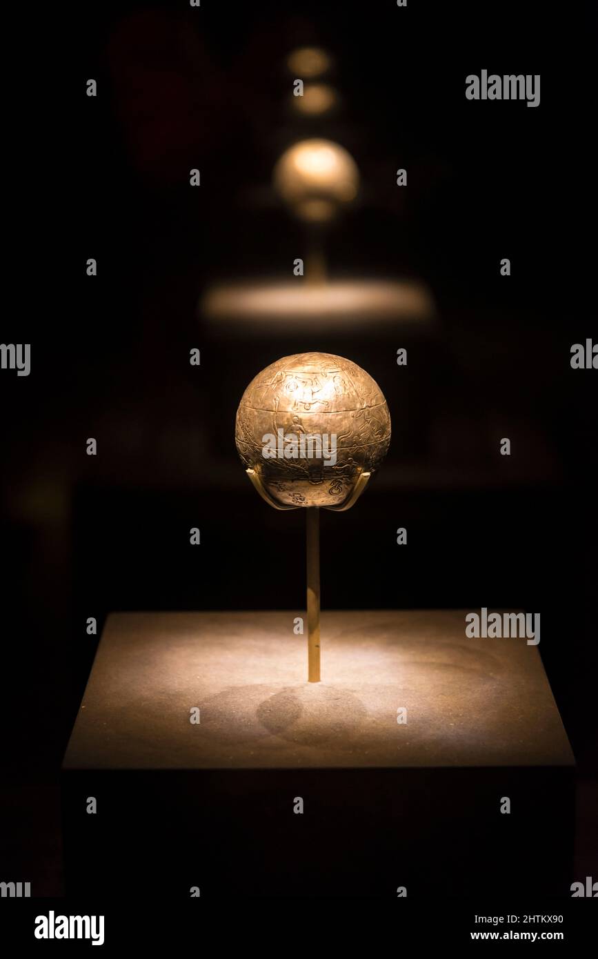 Silver celestial globe, 200-100 BCE, Ancient Greeks exhibition in ...