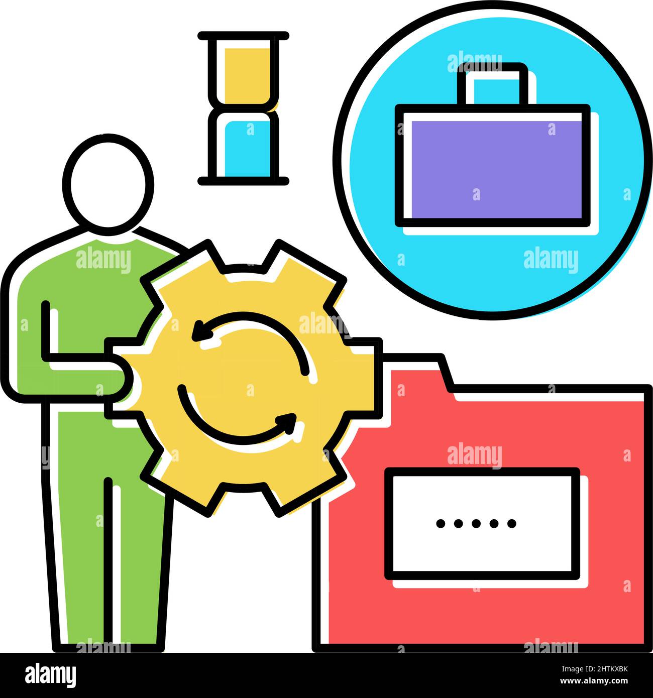 Effective businessman icon linear Stock Vector Images - Alamy