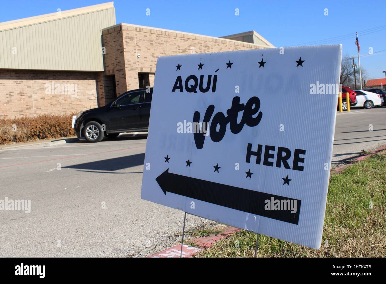 Political campaign signs around the Johnston branch of the San Antonio ...