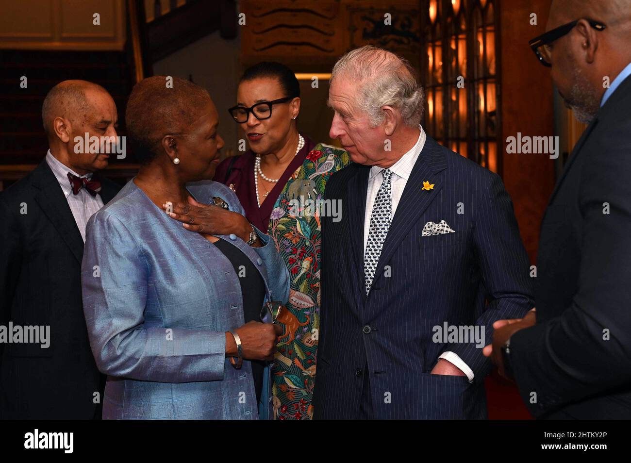 The Prince of Wales speaks with Baroness Valerie Amos as he hosts a ...