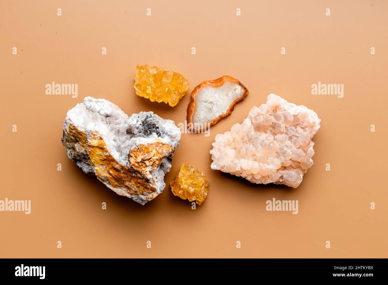 Shiny stones set of natural crystal minerals, closeup Stock Photo - Alamy