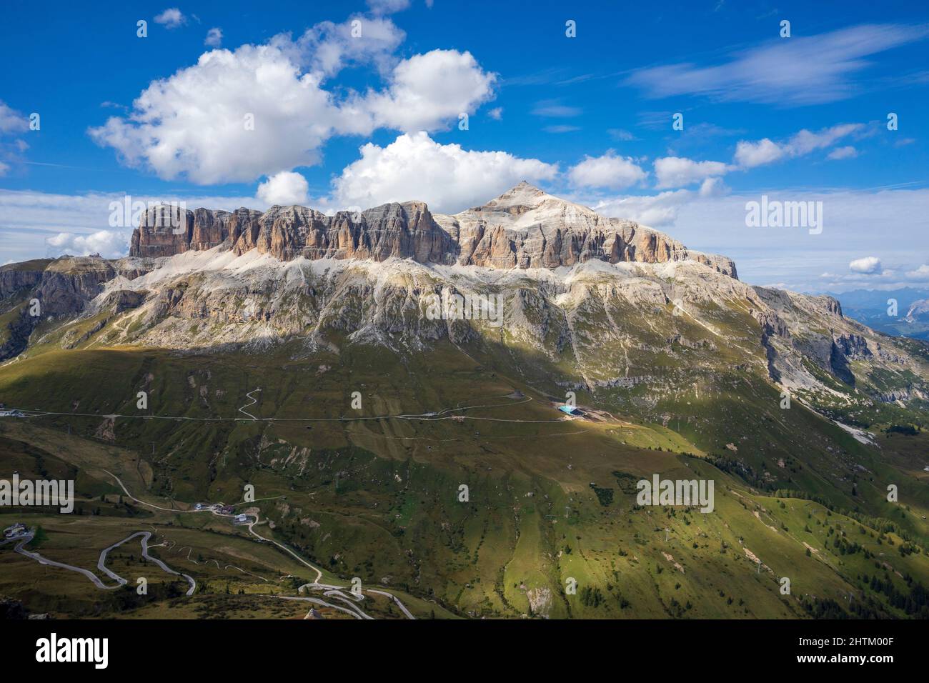 Sella Group mountain range in the Dolomites. Italy Stock Photo - Alamy