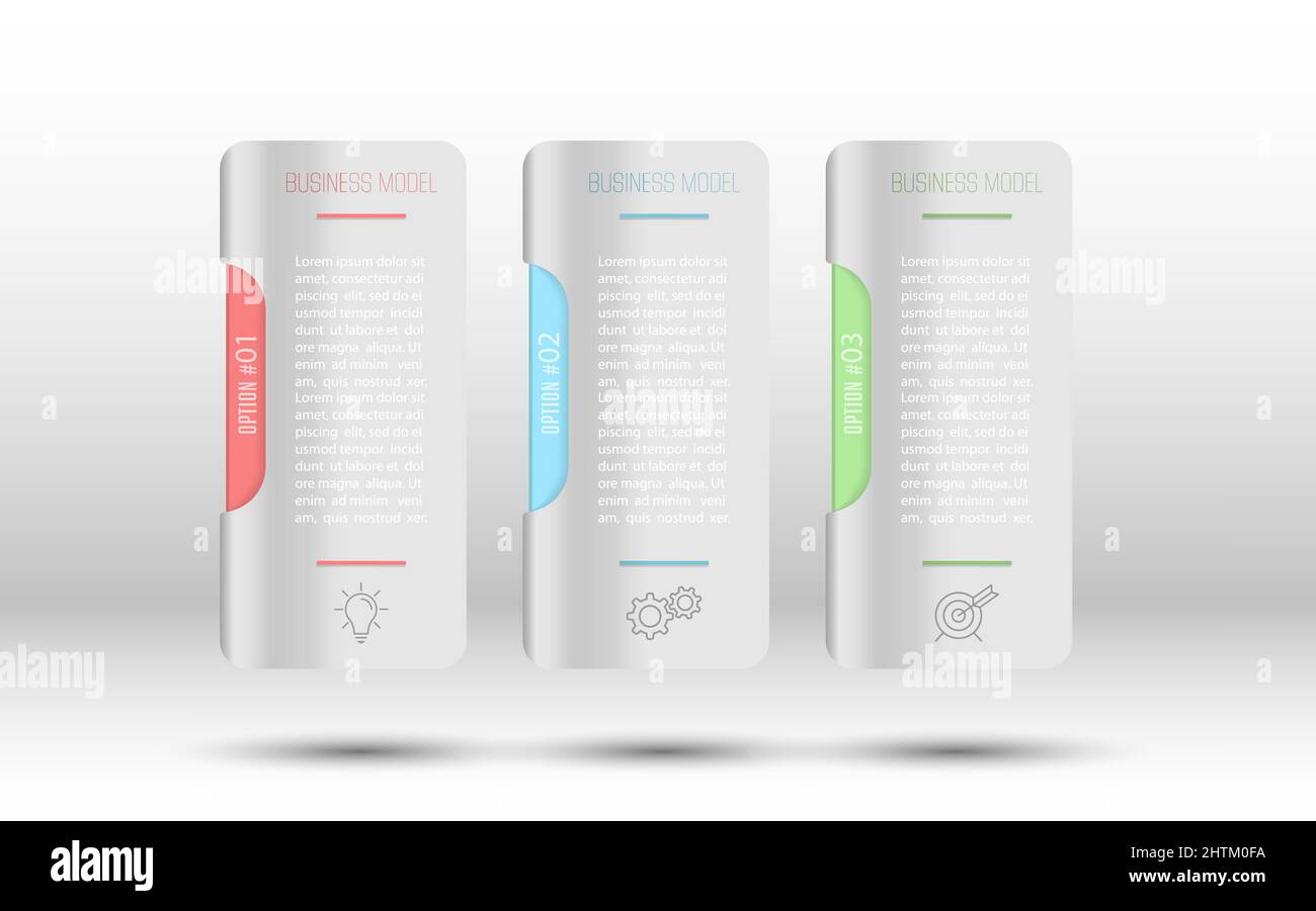 Business infographics. 3 stages of achieving the goal. Stages of the ...