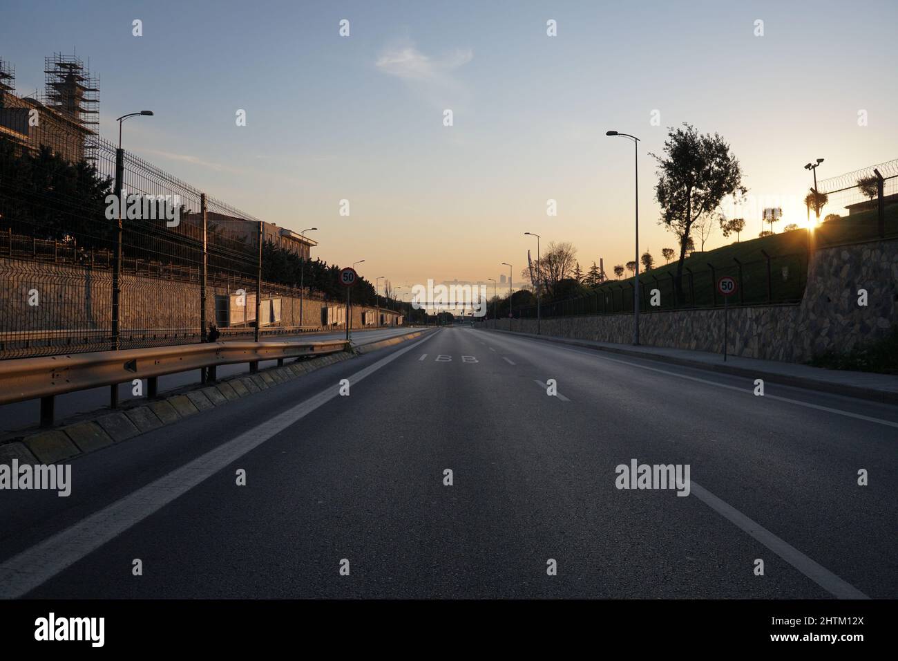 Empty city road hi-res stock photography and images - Alamy