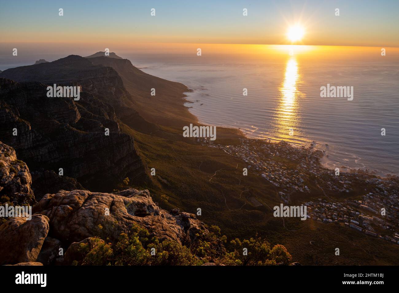 Sunset over Cape Town's Table Mountain andTwelve Apostles are popular ...
