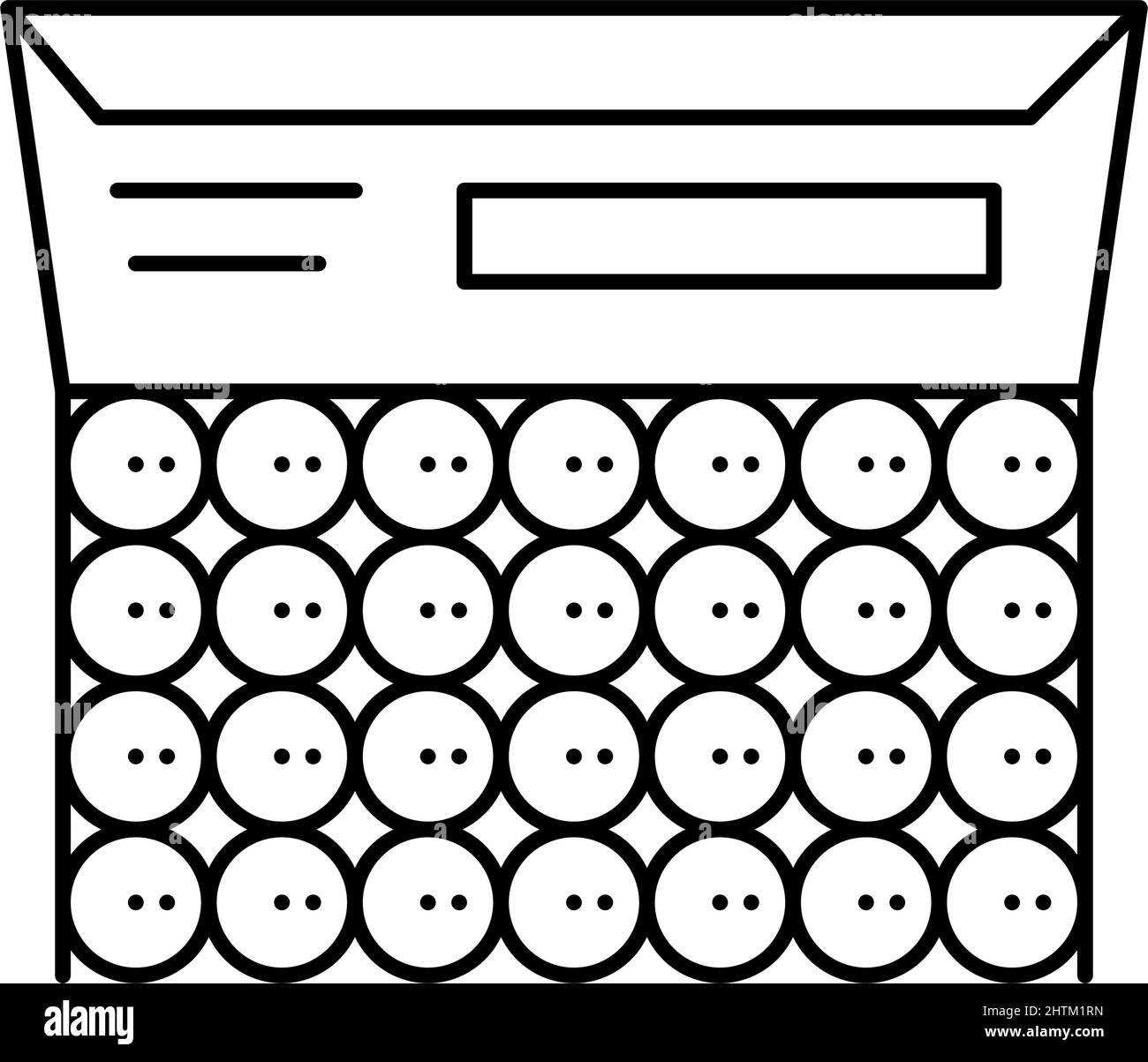 bullet box line icon vector illustration Stock Vector Image & Art - Alamy
