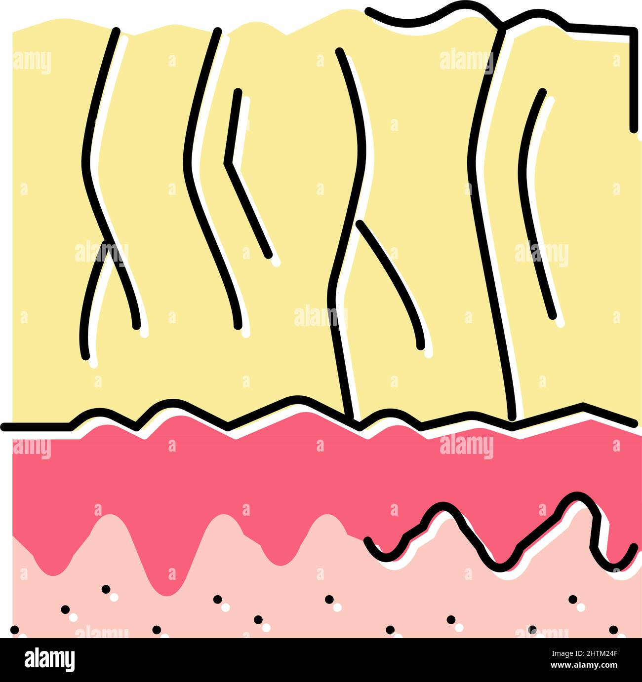 signs of ageing skin color icon vector illustration Stock Vector Image ...