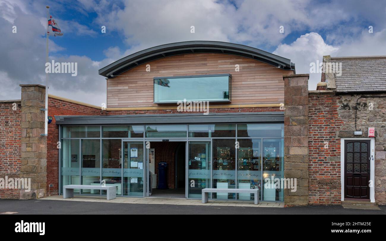Entrance to the Grace Darling Museum, Bamburgh, Northumberland, England ...
