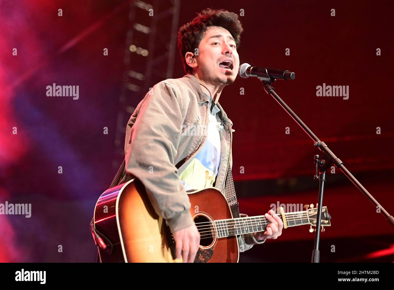 Prague, Czech Republic. 1st Mar, 2022. Singer Mirai Navratil with his ...