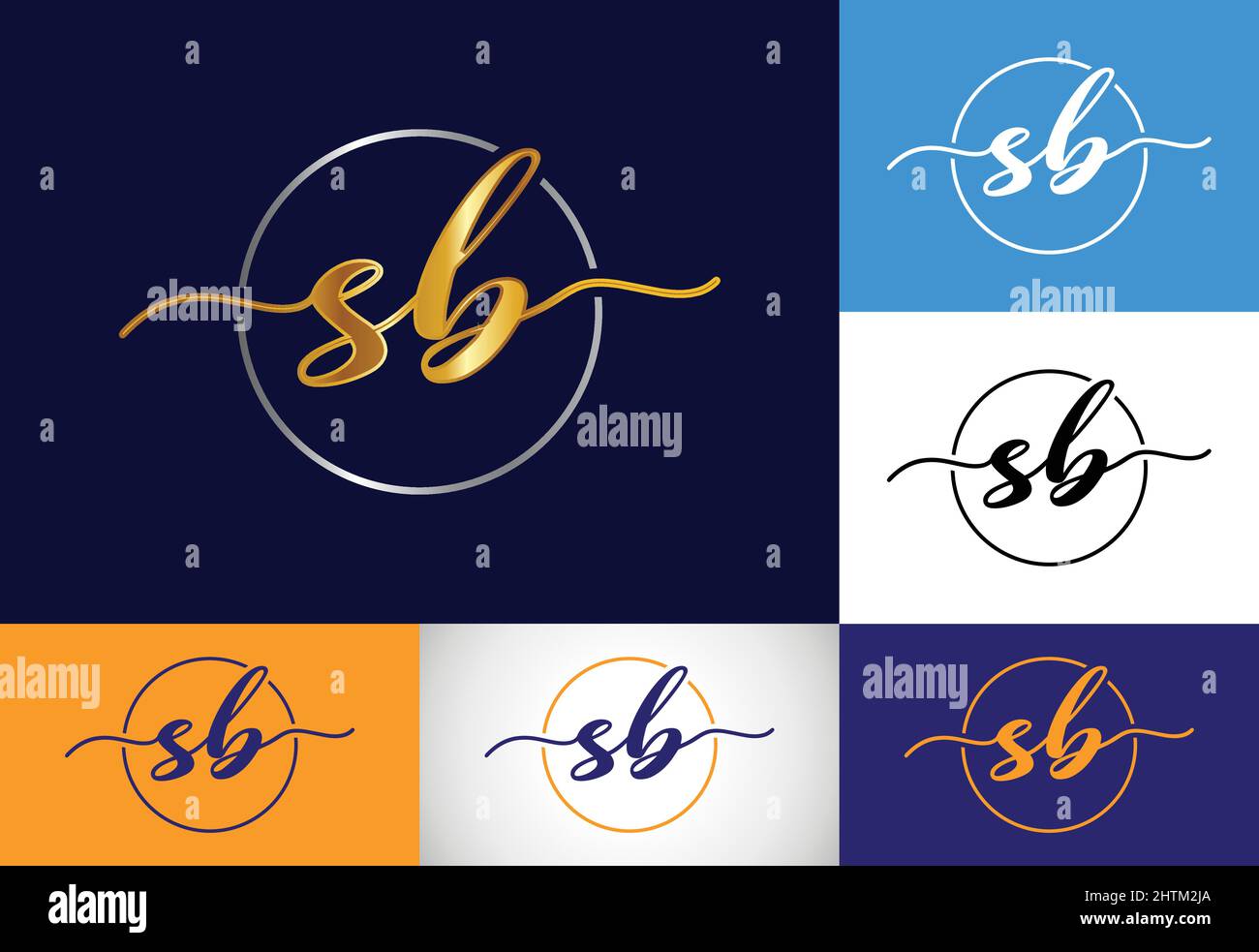 Initial Letter S B Logo Design Vector. Graphic Alphabet Symbol For ...