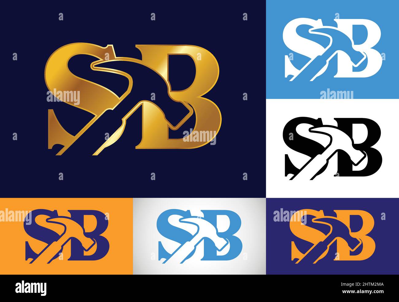 Initial Letter S B Logo Design Vector. Graphic Alphabet Symbol For ...