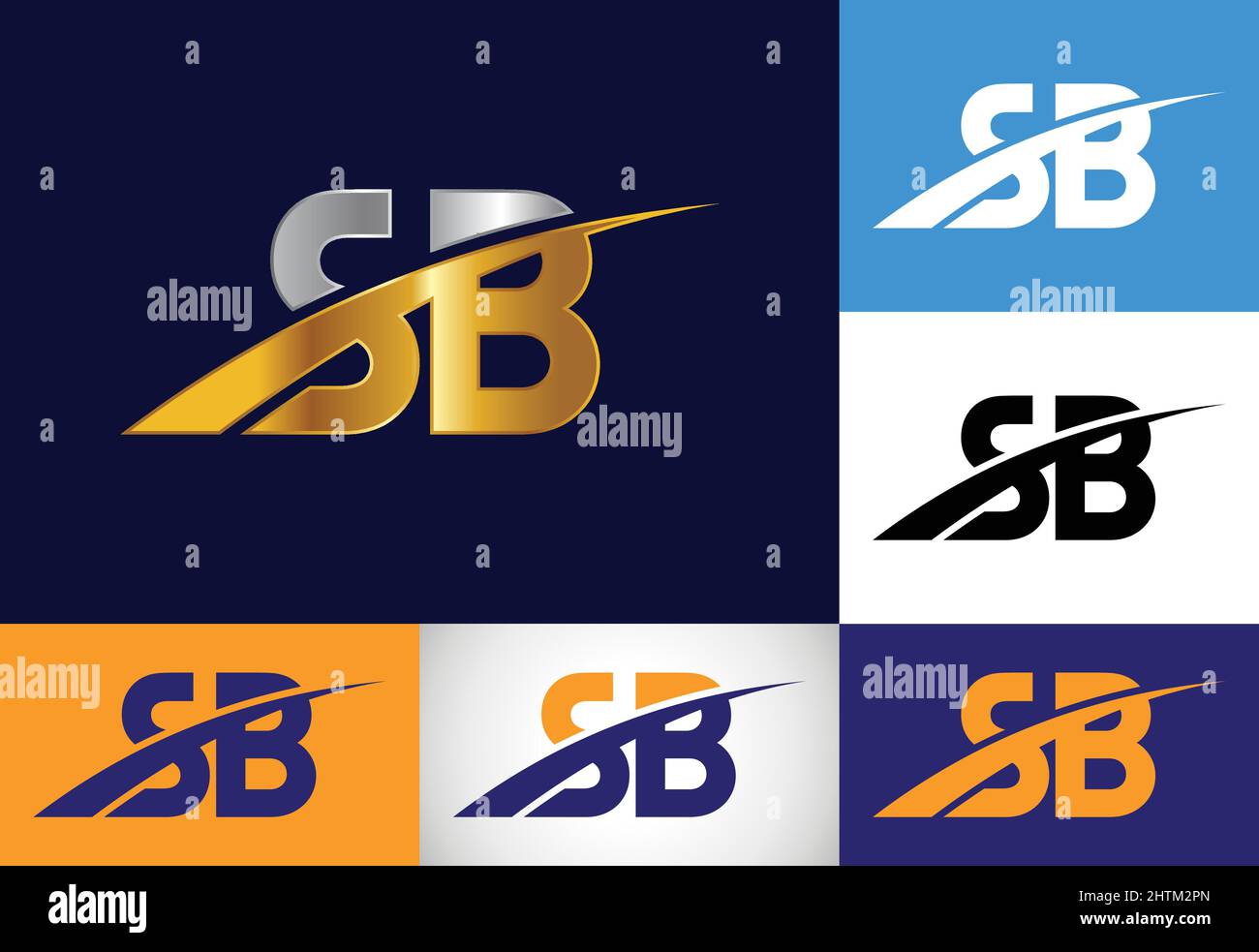 Initial Letter S B Logo Design Vector. Graphic Alphabet Symbol For ...