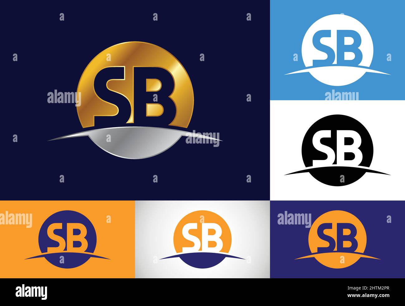 Initial Letter S B Logo Design Vector. Graphic Alphabet Symbol For ...