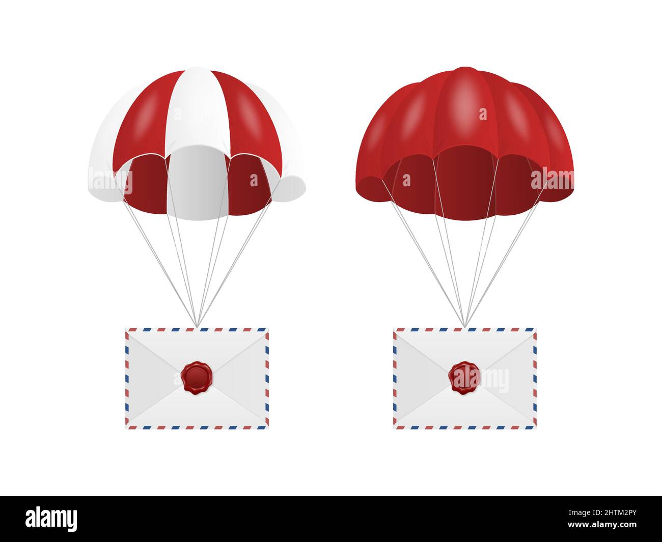 Vintage parachute illustration hi-res stock photography and images - Alamy