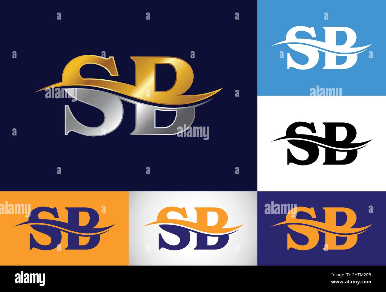 Initial Letter S B Logo Design Vector. Graphic Alphabet Symbol For ...