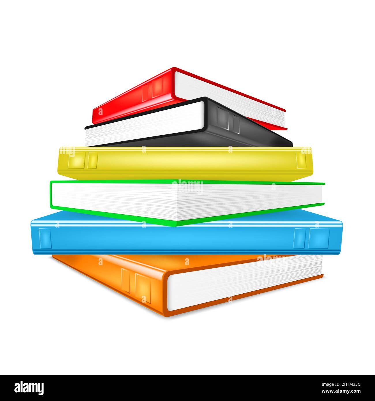 Books stack vector illustration on white background Stock Vector Image ...
