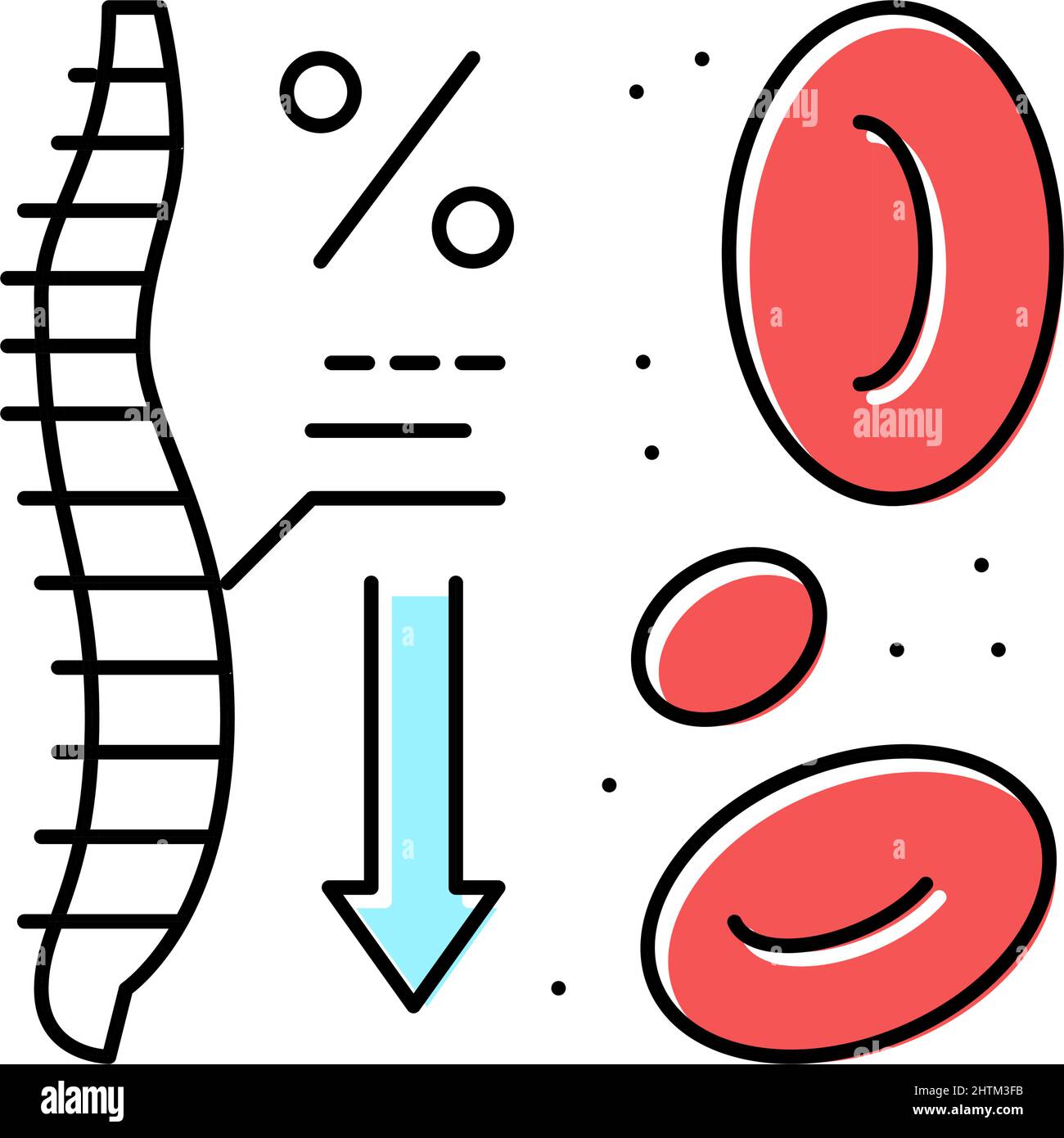 aplastic anemia disease color icon vector illustration Stock Vector ...