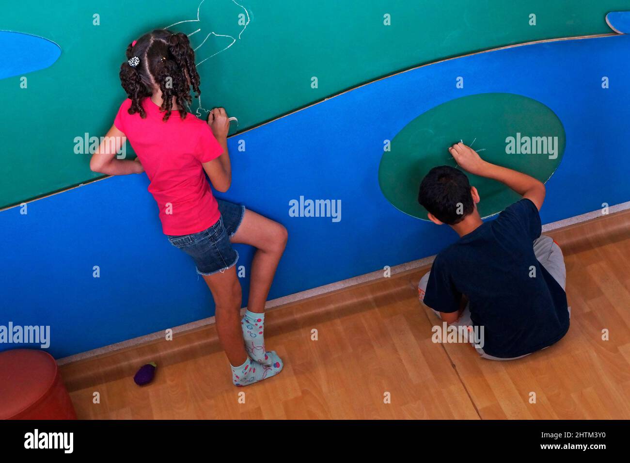 Children drawing on wall, Brazil Stock Photo - Alamy