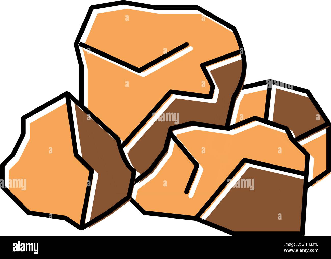 bauxite aluminium production color icon vector illustration Stock ...
