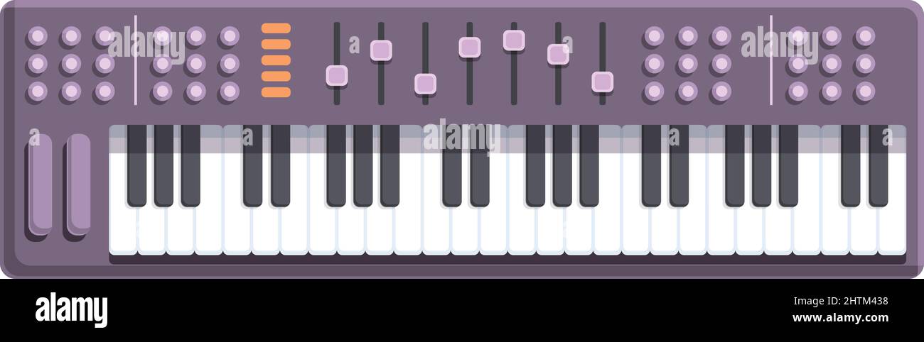 Mixer synthesizer icon cartoon vector. Acid piano. Midi controller ...