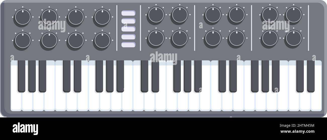Sampler synthesizer icon cartoon vector. Dj music. Audio controller ...
