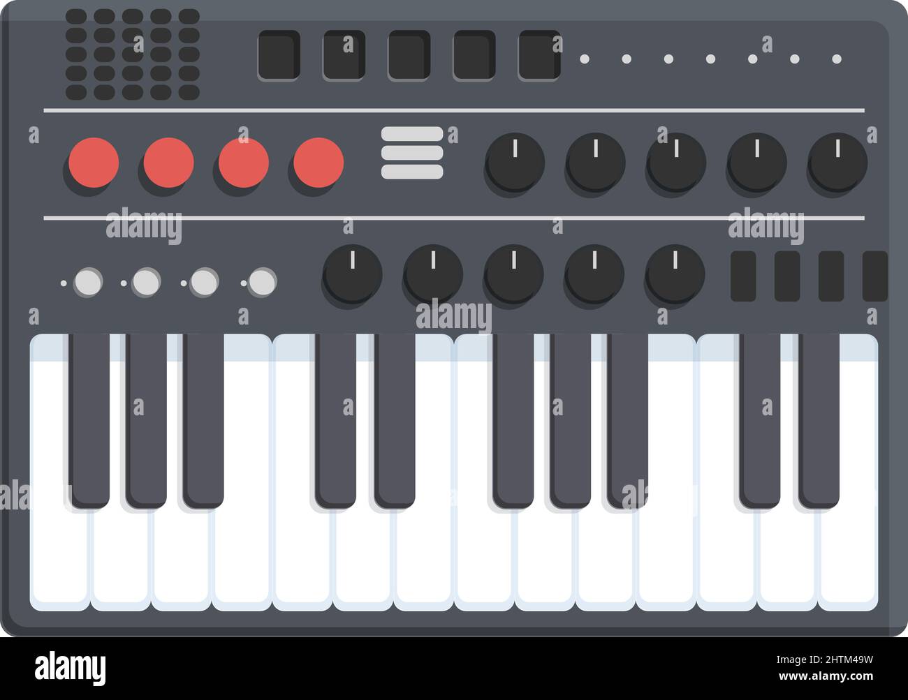 Studio synthesizer icon cartoon vector. Dj music. Acid piano Stock ...