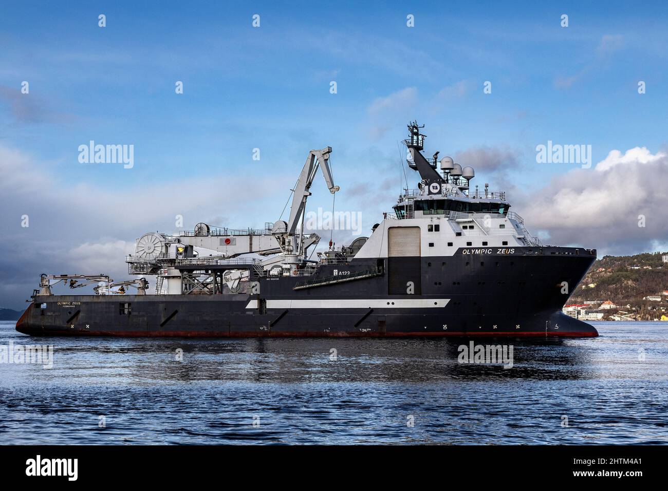 Offshore AHTS anchor handling and construction vessel Olympic Zeus at ...