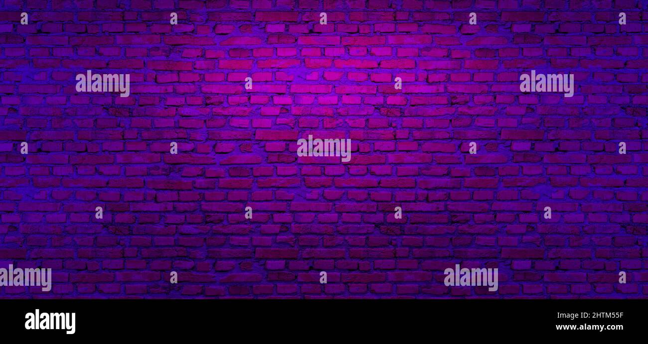 Neon brick wall background concept. 3d render Stock Photo - Alamy