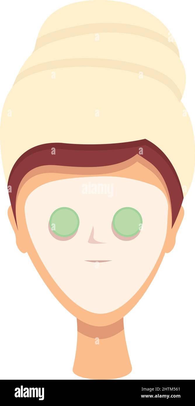 Home skincare mask icon cartoon vector. Face skin. Anti aging cosmetic ...