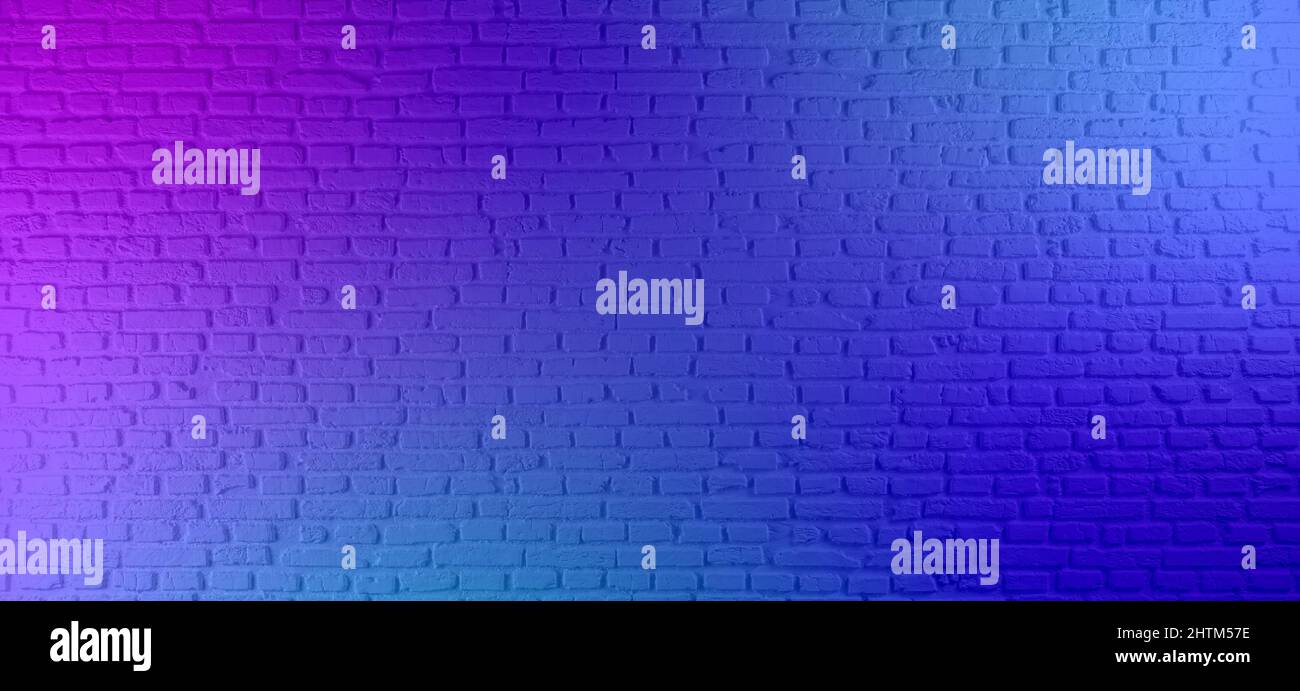 Bright colored gradient light on a brick wall. Background illustration ...