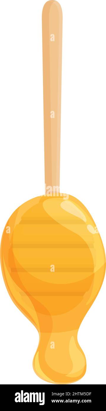 Honey spoon icon cartoon vector. Nectar comb. Hive gold Stock Vector ...