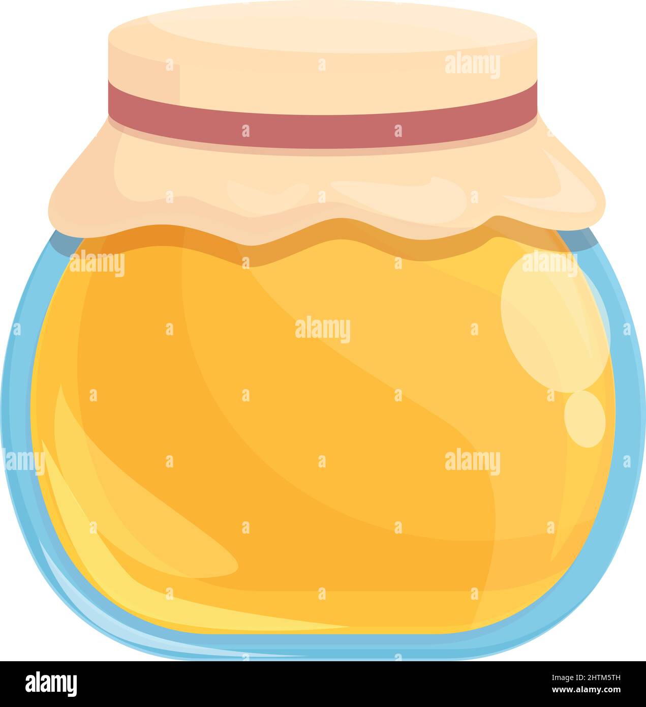 Full honey jar icon cartoon vector. Gold propolis. Syrup liquid Stock ...