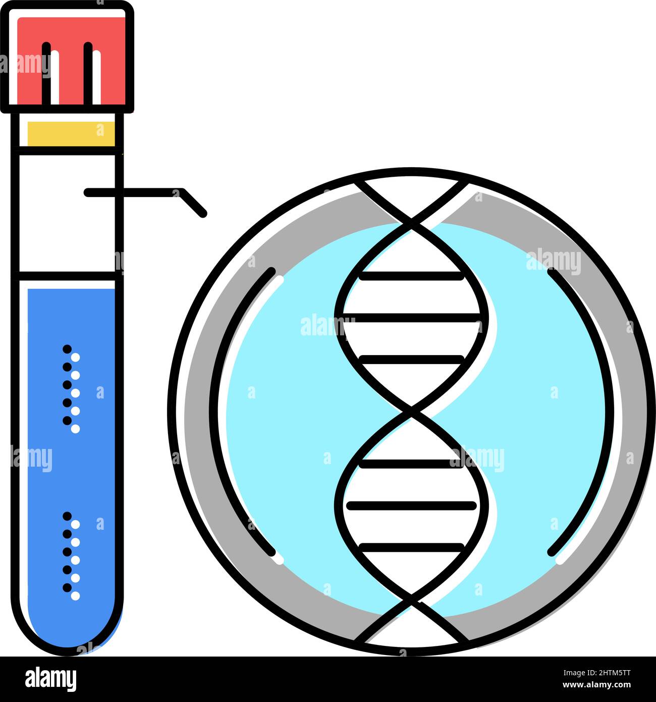 analysis flask genetic molecule color icon vector illustration Stock ...