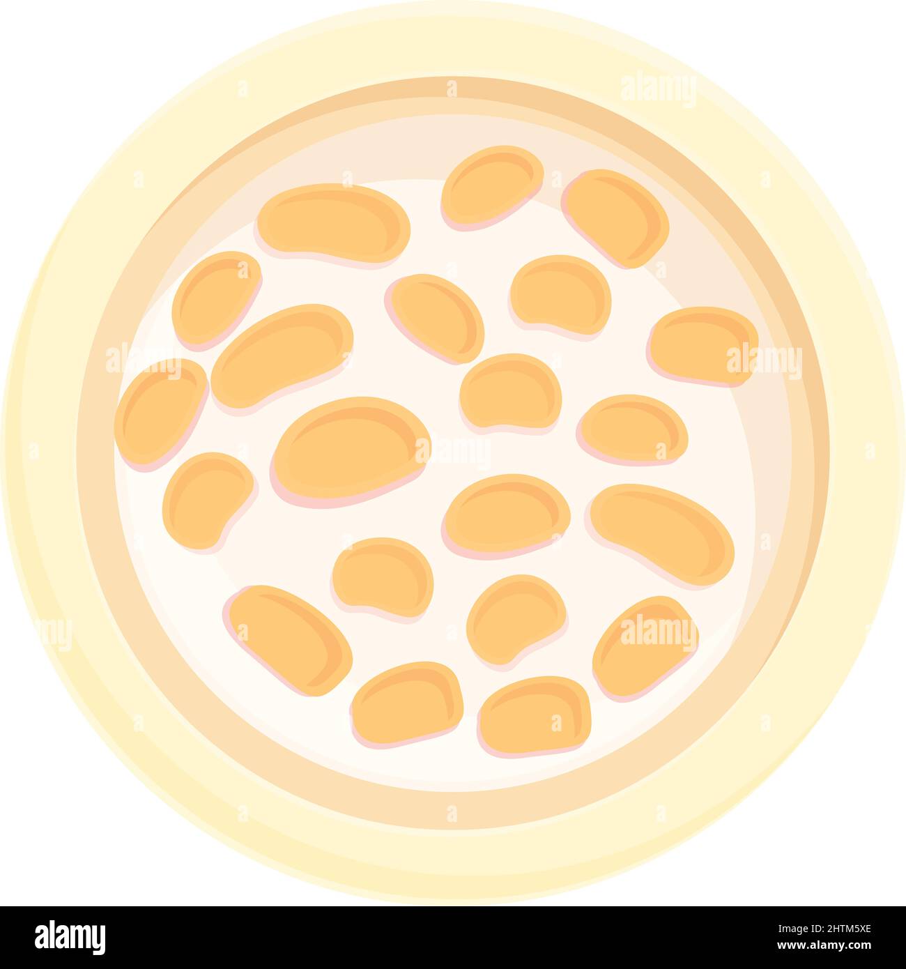 Porridge Cereal Breakfast Icon Cartoon Vector Milk Bowl Corn