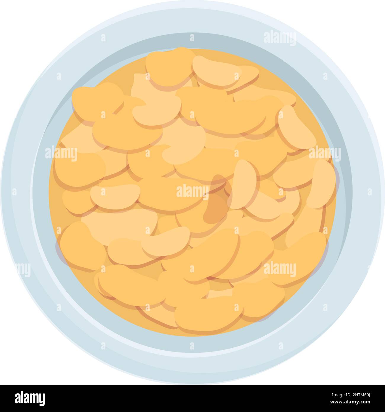 Cornflakes breakfast icon cartoon vector. Cereal bowl. Milk corn Stock ...