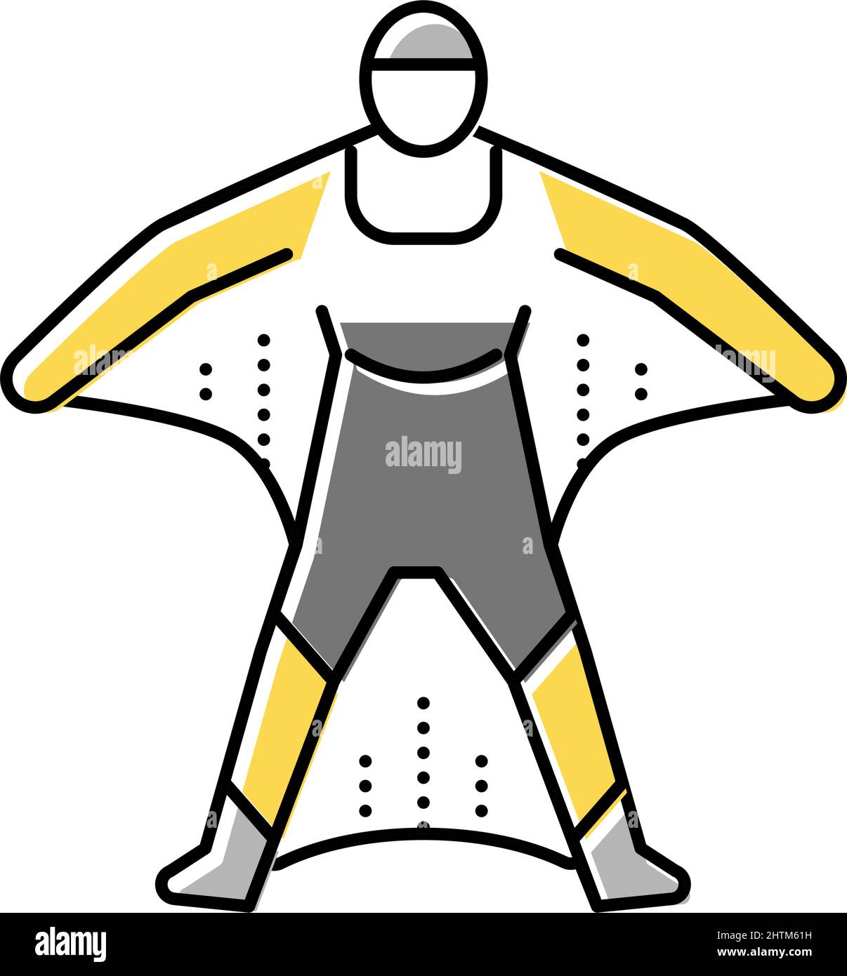 wingsuit flight sport man color icon vector illustration Stock Vector ...