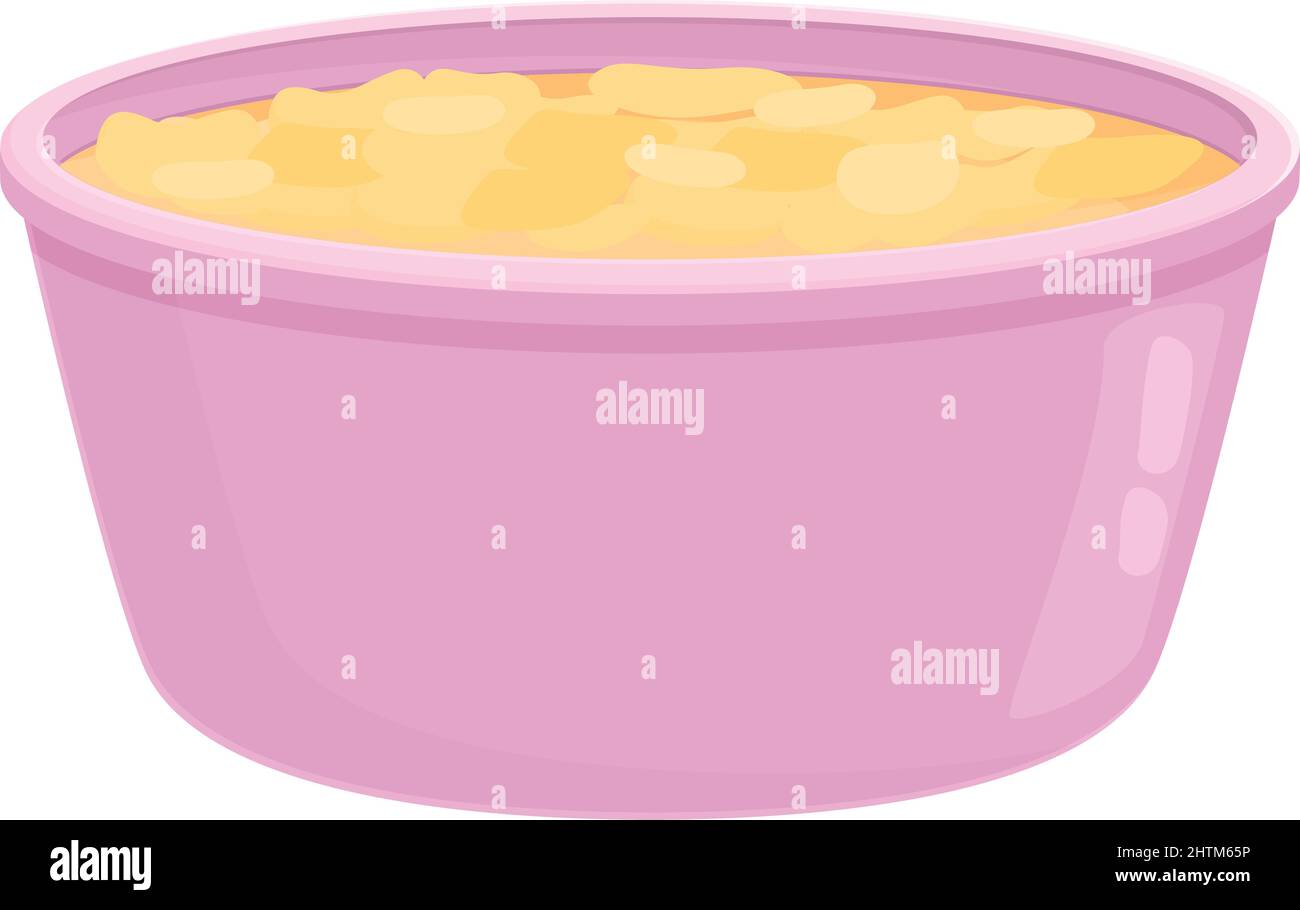 Meal Cereal Breakfast Icon Cartoon Vector Milk Bowl Muesli Flakes