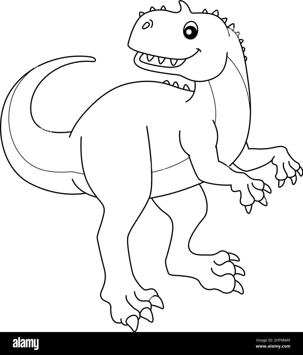 Rajasaurus Coloring Isolated Page for Kids Stock Vector Image & Art - Alamy